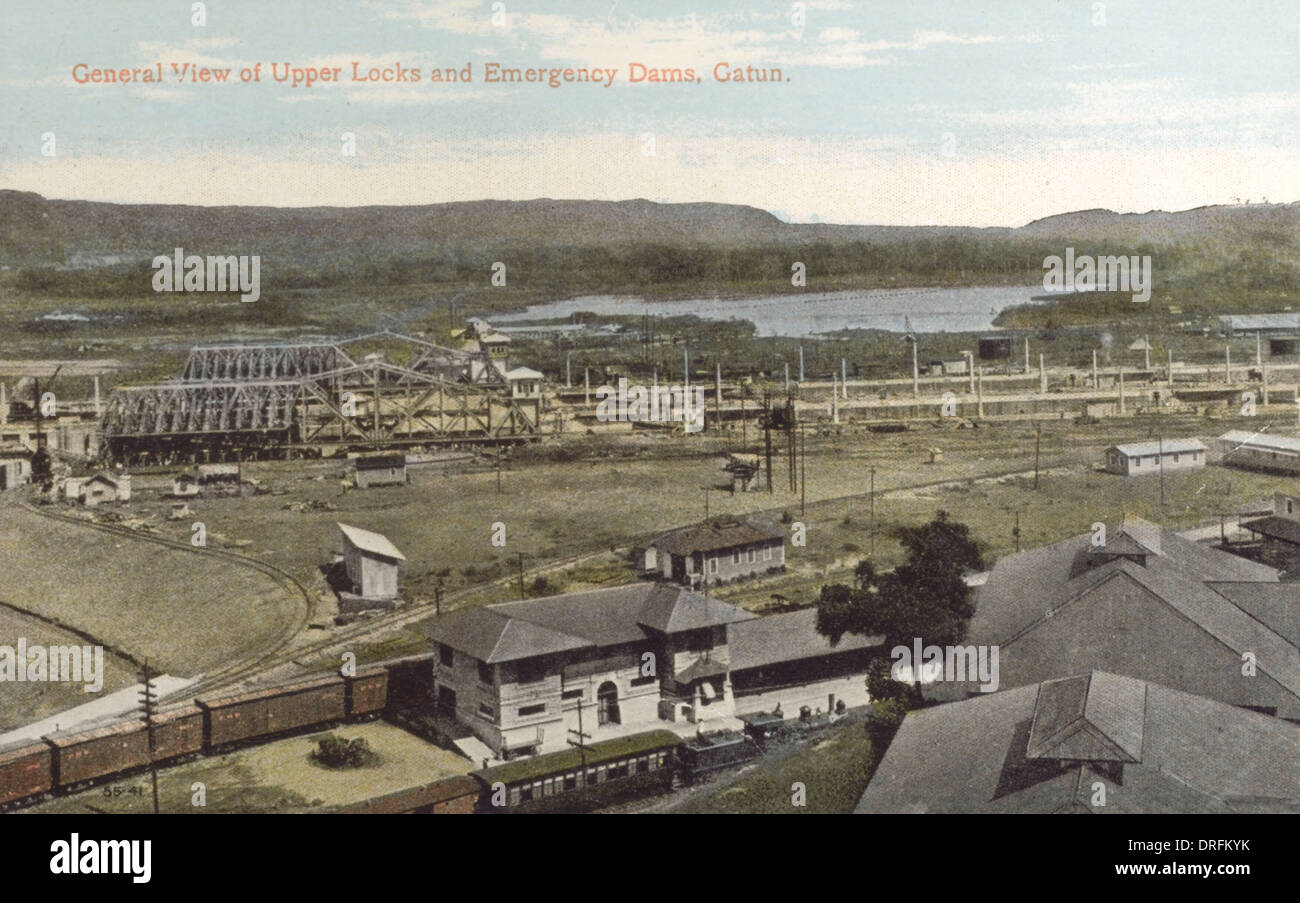 Upper Locks and Emergency Dams - Panama Canal Stock Photo - Alamy