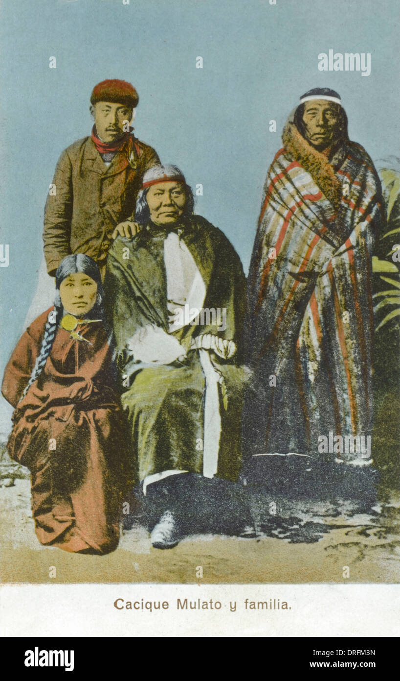 Mulatto Chief and family - Chile Stock Photo - Alamy