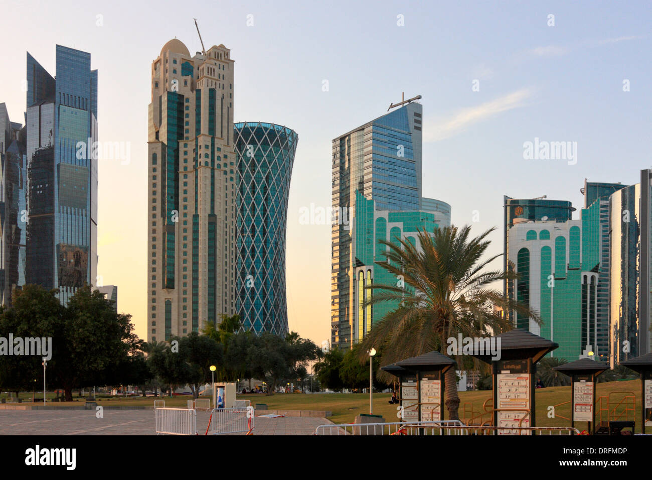High Rise Buildings in the new City Center, West Bay, Doha, Qatar Stock ...