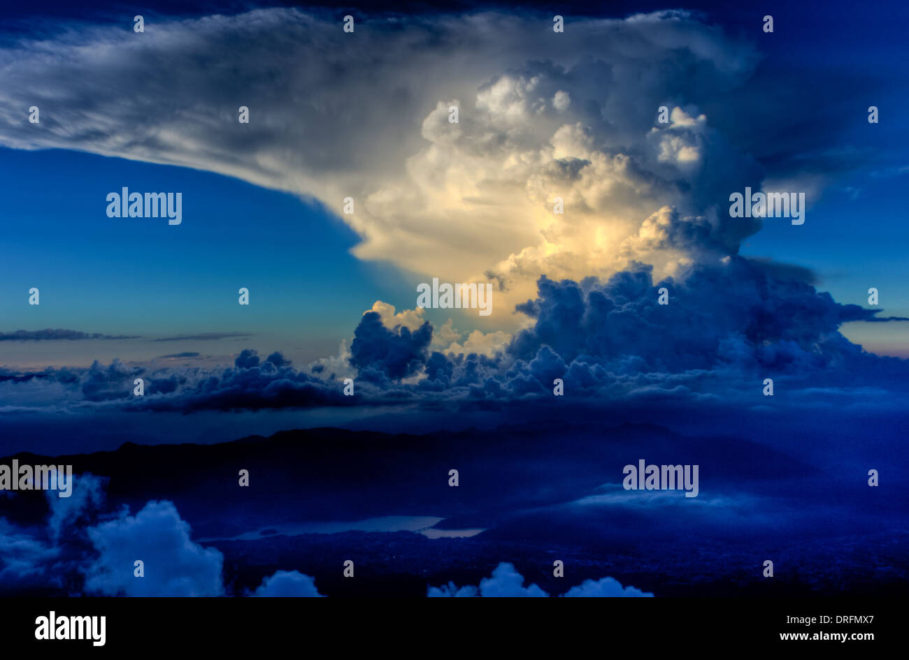 Large Cumulus Sunset Clouds from Mt. Fuji Stock Photo - Alamy
