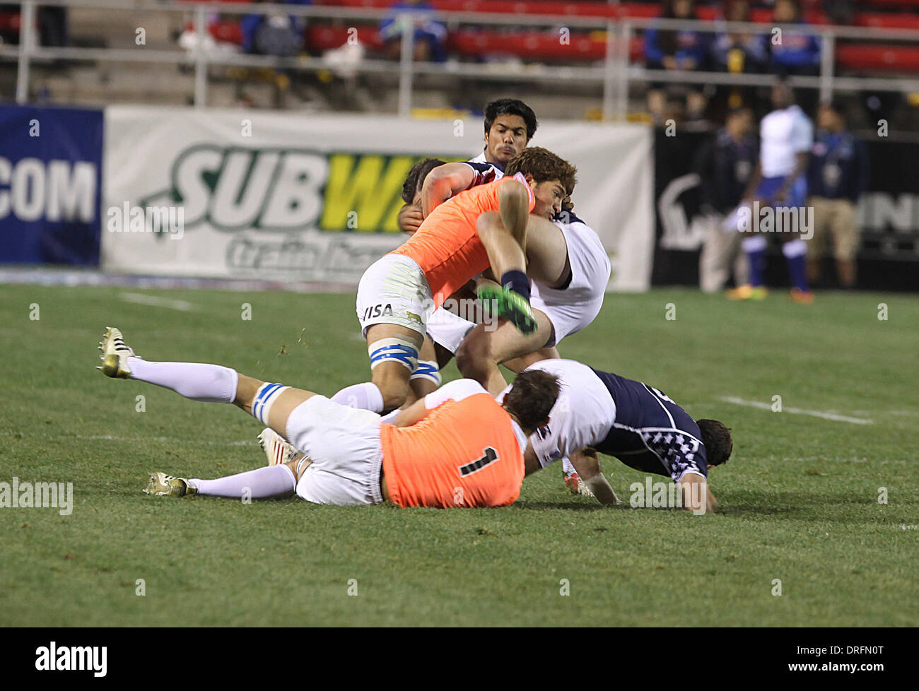 Las Vegas, Nevada, USA. 24th Jan, 2014. USA Rugby players Zack Test and ...