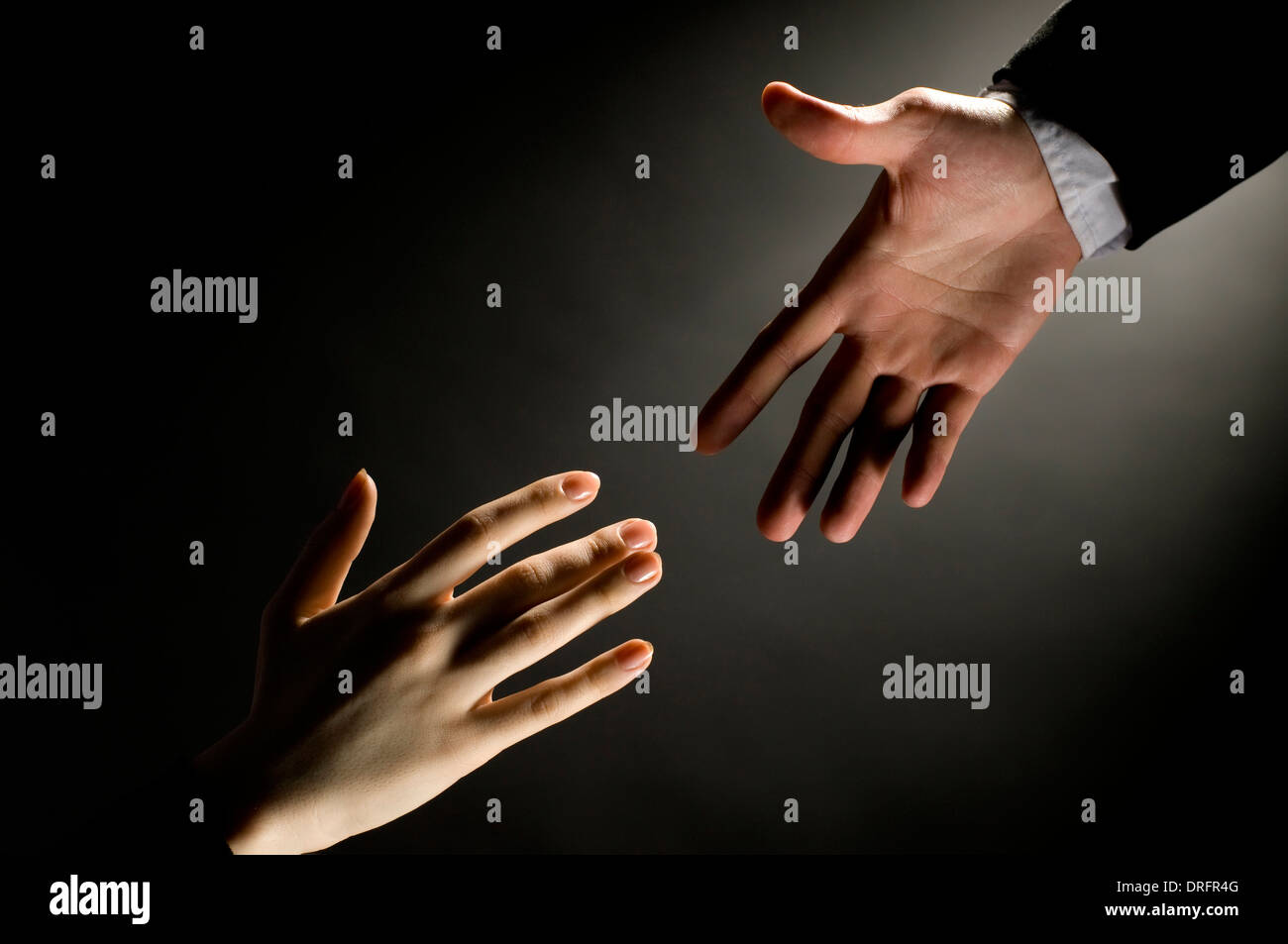 a man giving a friendly helping hand Stock Photo - Alamy