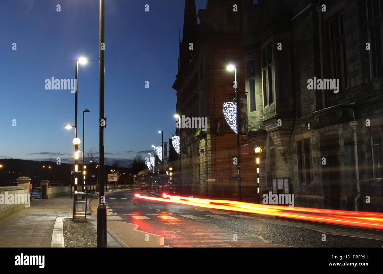 Tay street Perth night Scotland January 2014 Stock Photo - Alamy