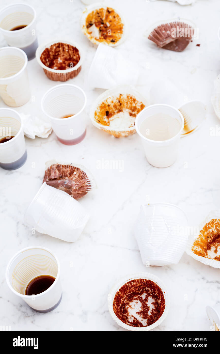 Mess when the party is finished Stock Photo - Alamy