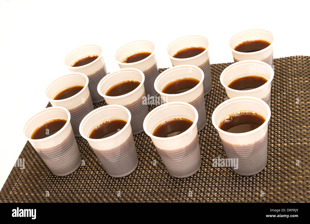 Lots of disposable cups with coffee Stock Photo - Alamy