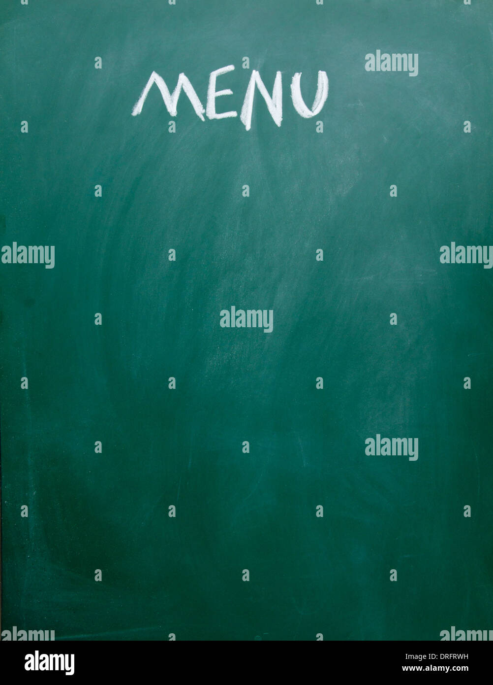 menu word write on blackboard Stock Photo - Alamy