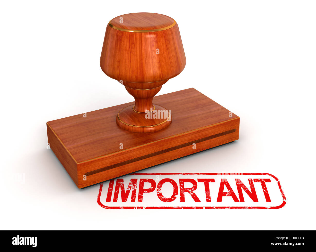 Rubber Stamp important (clipping path included Stock Photo - Alamy