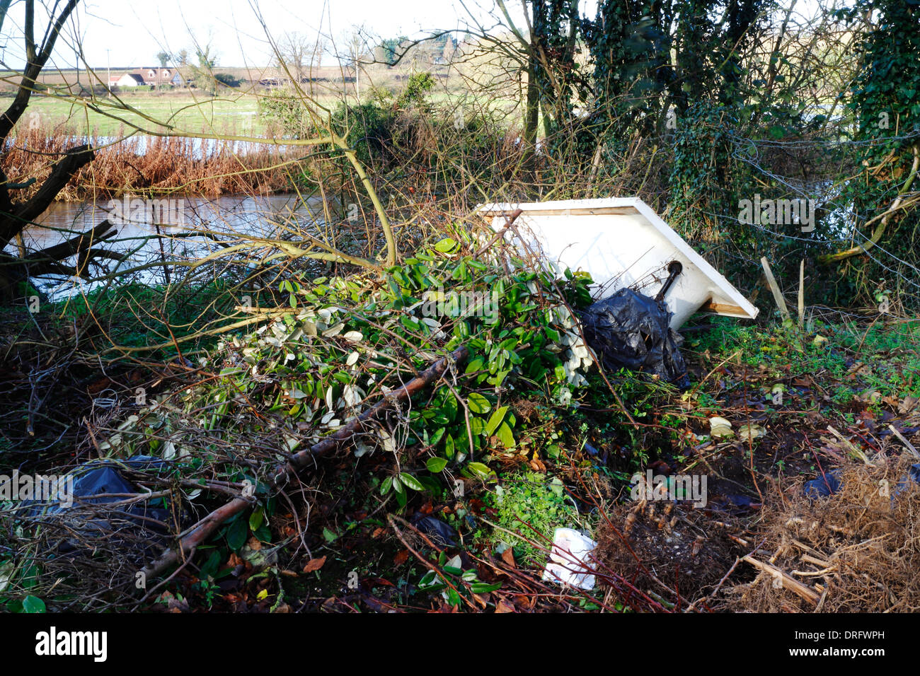 Fly tipping of garden rubbish hi-res stock photography and images - Alamy