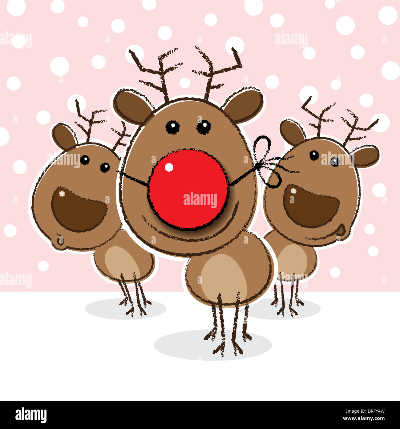 Rudolph the Red Nosed Reindeer wearing a Clown's Nose as a Disguise in ...