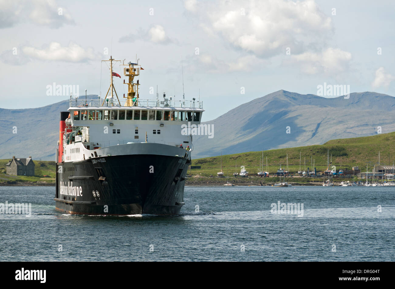 Caledonian MacBrayne's ferry, the 'Lord of the Isles', in Oban Bay with ...