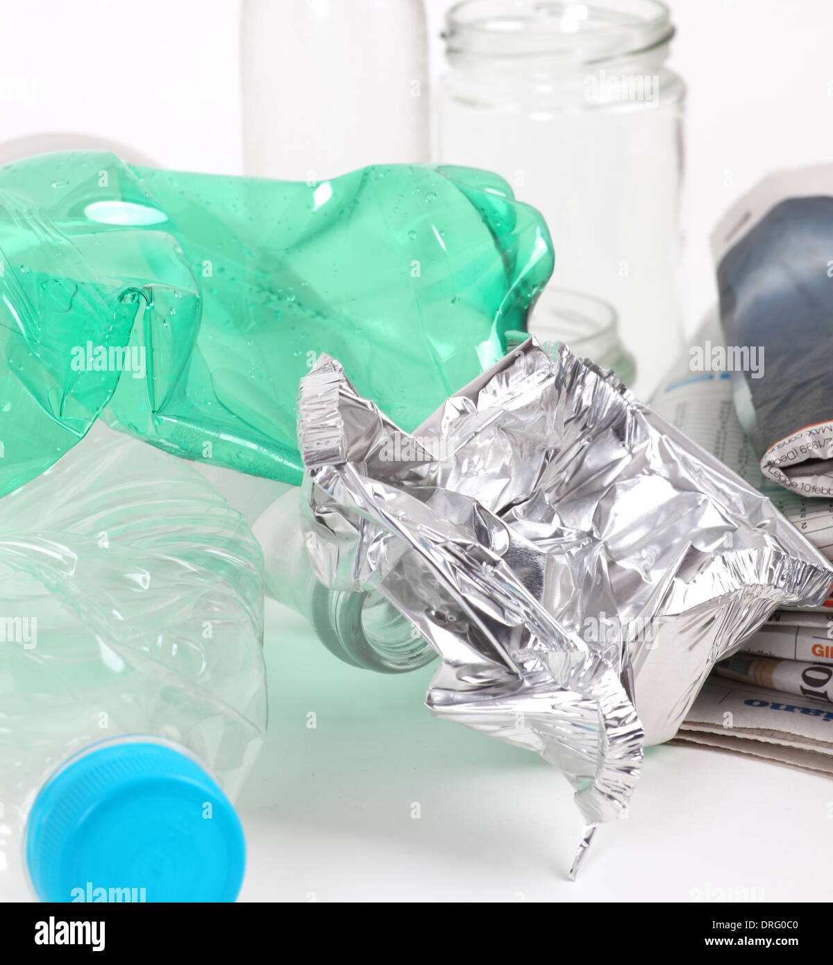 Plastic glass paper metal hi-res stock photography and images - Alamy