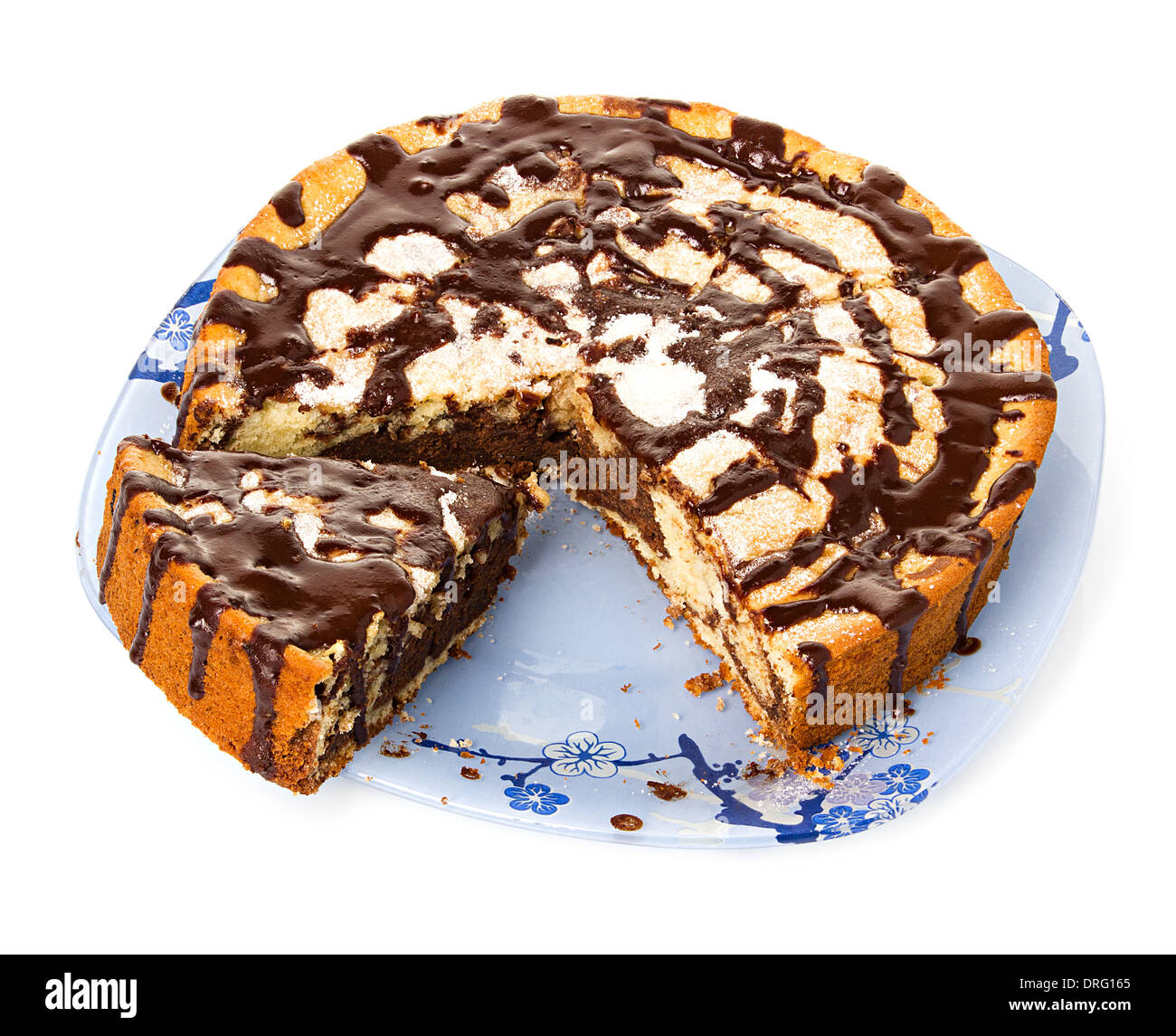 Cake piece chocolate fondant Cut Out Stock Images & Pictures - Alamy