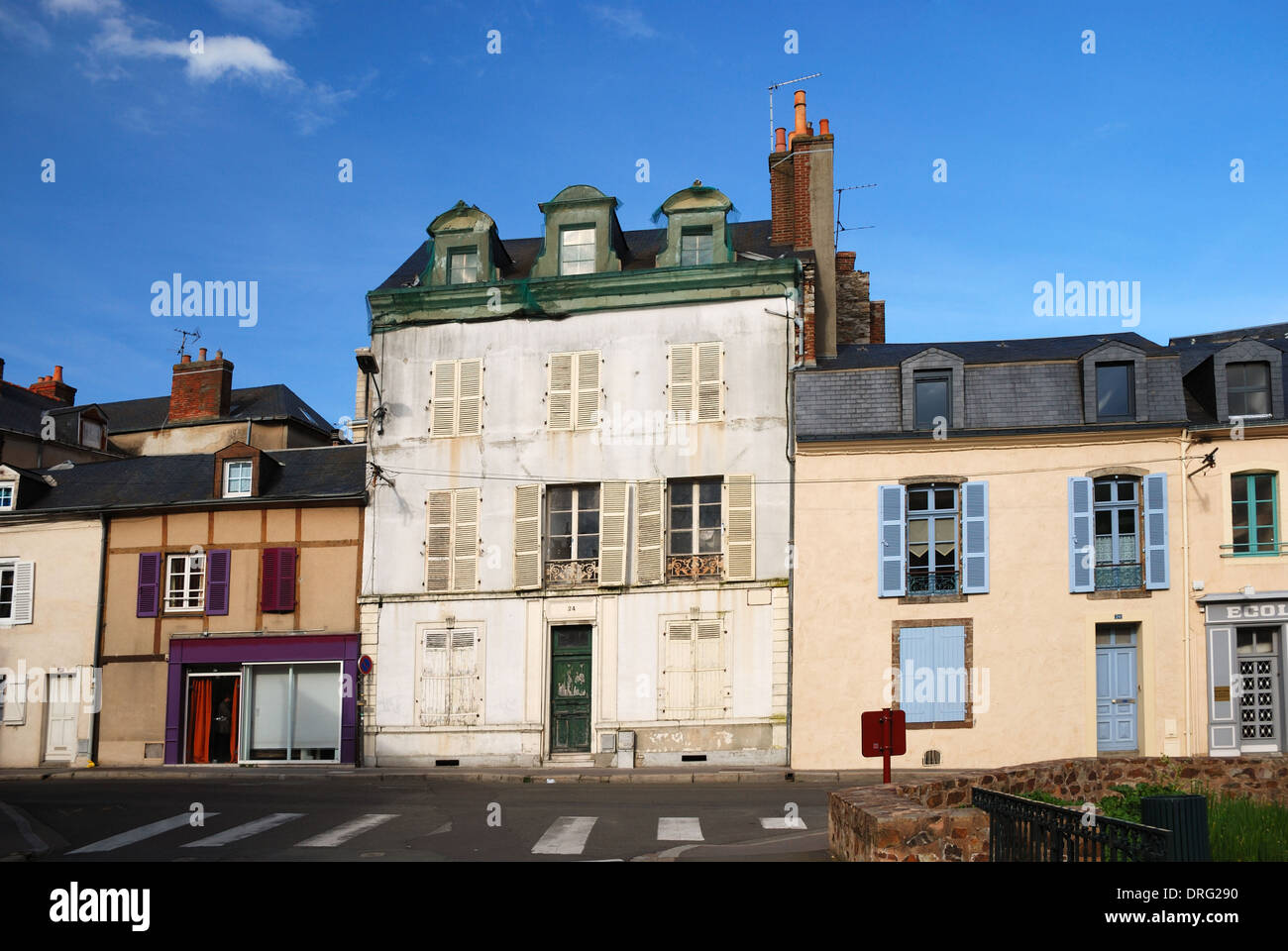 An old street in the French town Stock Photo - Alamy