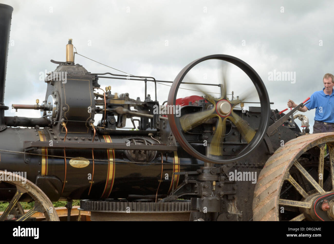 Traction Engine steam ploughing at Three Cocks Vintage Steam Rally ...