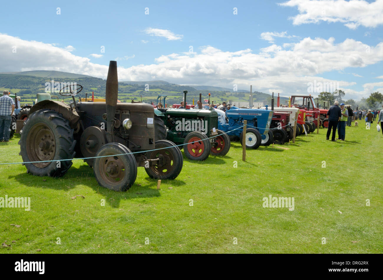 Tractors at Three Cocks Vintage Steam Rally Stock Photo - Alamy