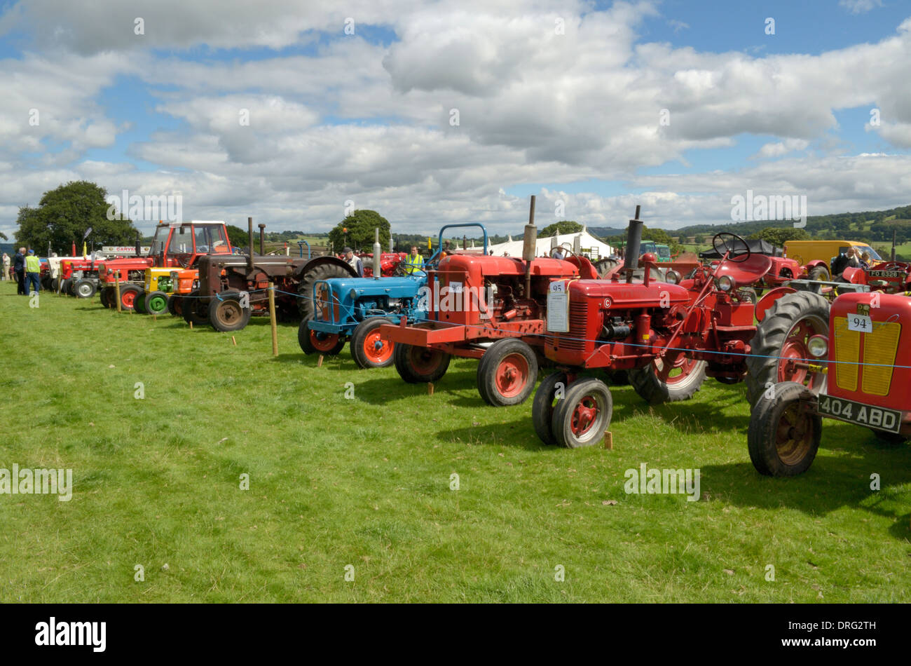 Tractors at Three Cocks Vintage Steam Rally Stock Photo - Alamy