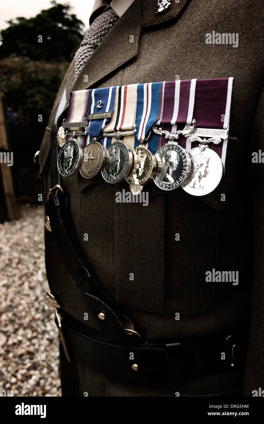 Medals on a Soldier's chest Stock Photo - Alamy