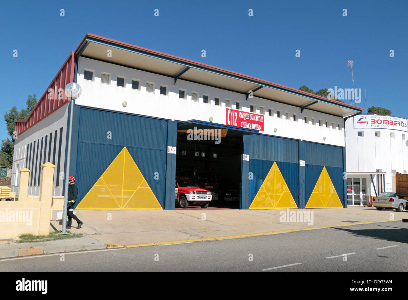 County fire station (forest fires are common in this area) in Minas de ...