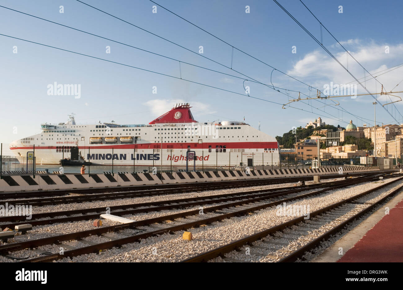 Railway and Ferryboat, Ancona, Marche region, Italy Stock Photo - Alamy