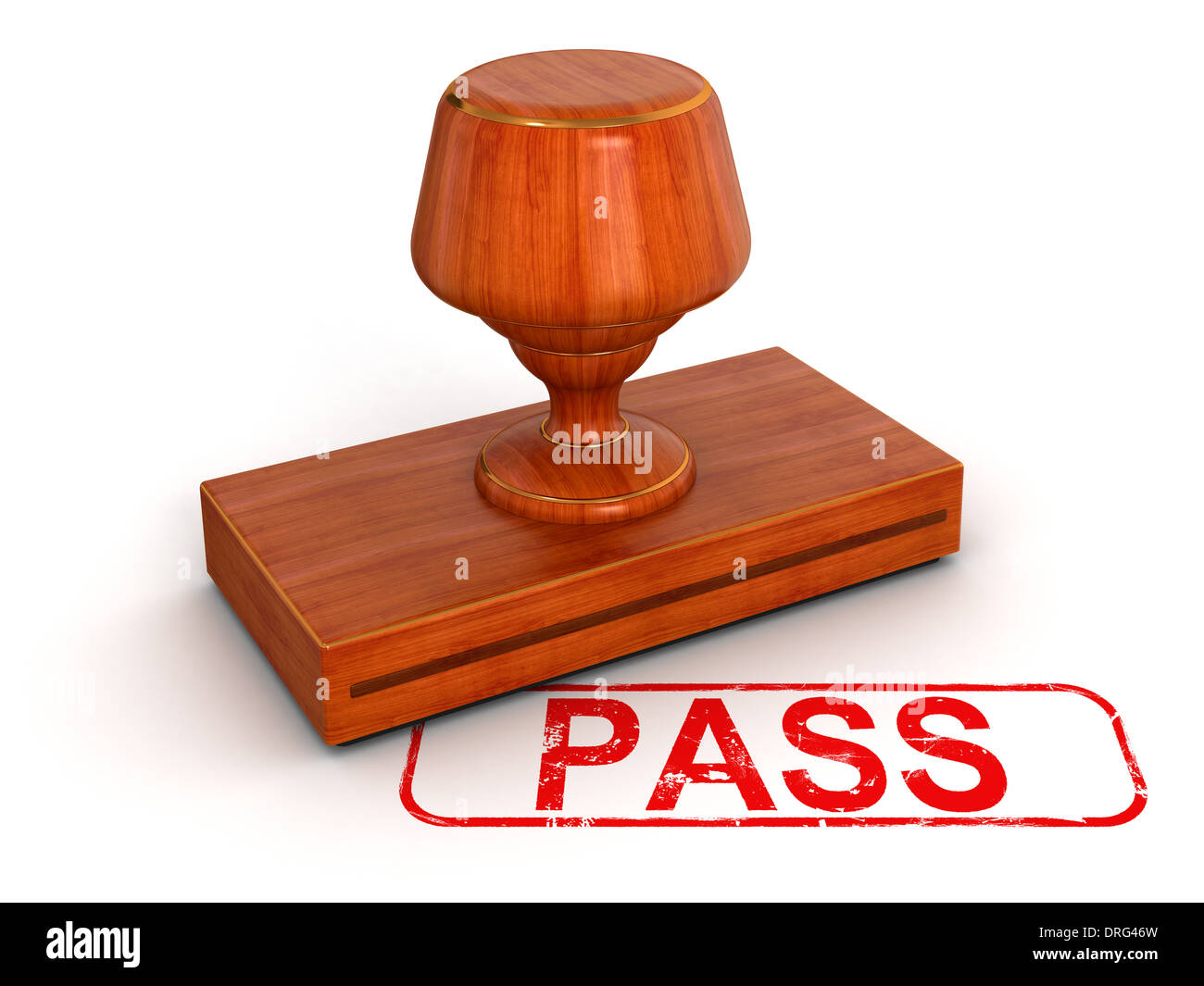 Rubber Stamp pass (clipping path included Stock Photo - Alamy