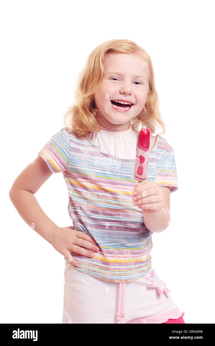 smile girl with ice cream Stock Photo - Alamy