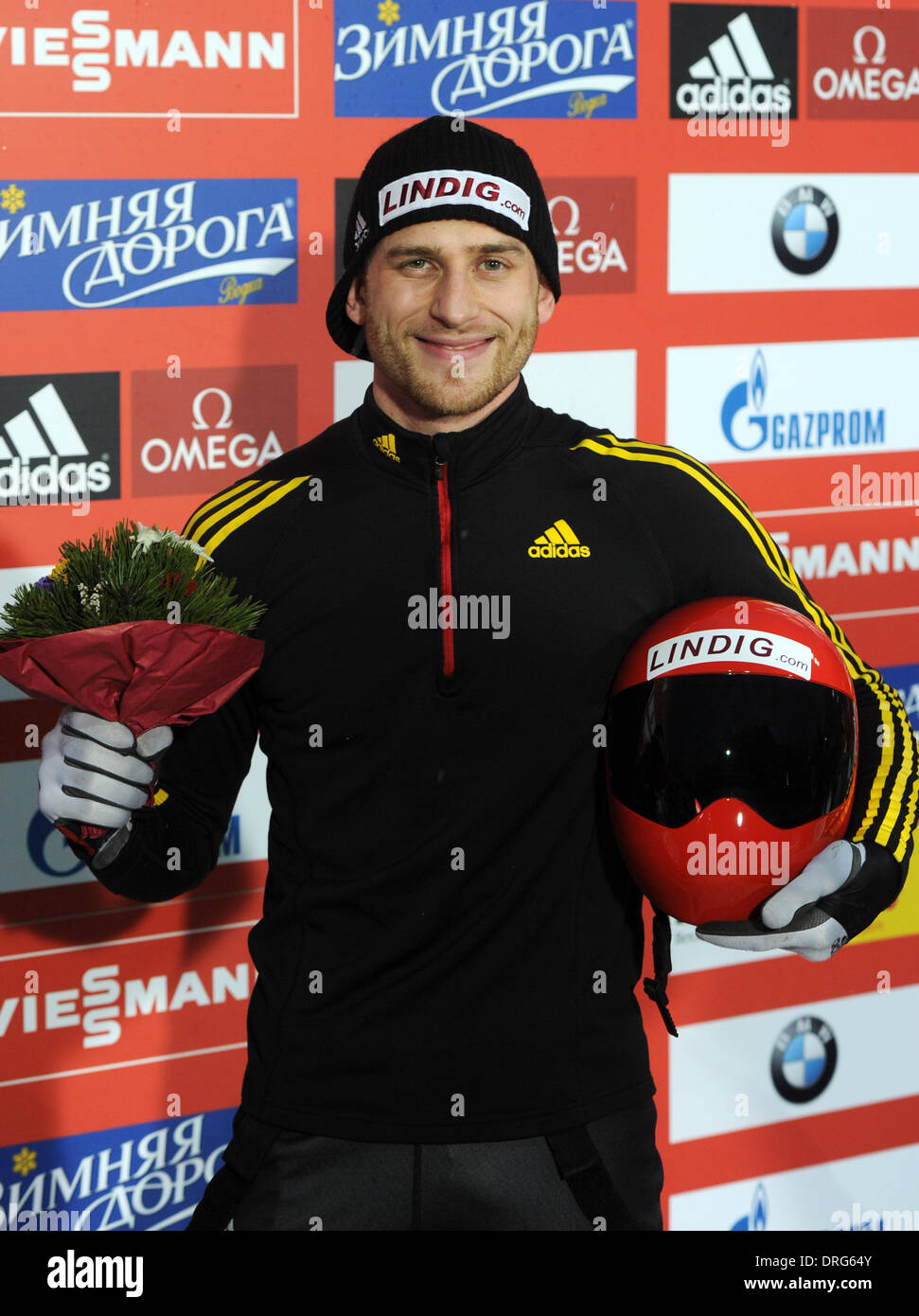 Koenigssee, Germany. 25th Jan, 2014. German skeleton pilot Frank Rommel ...