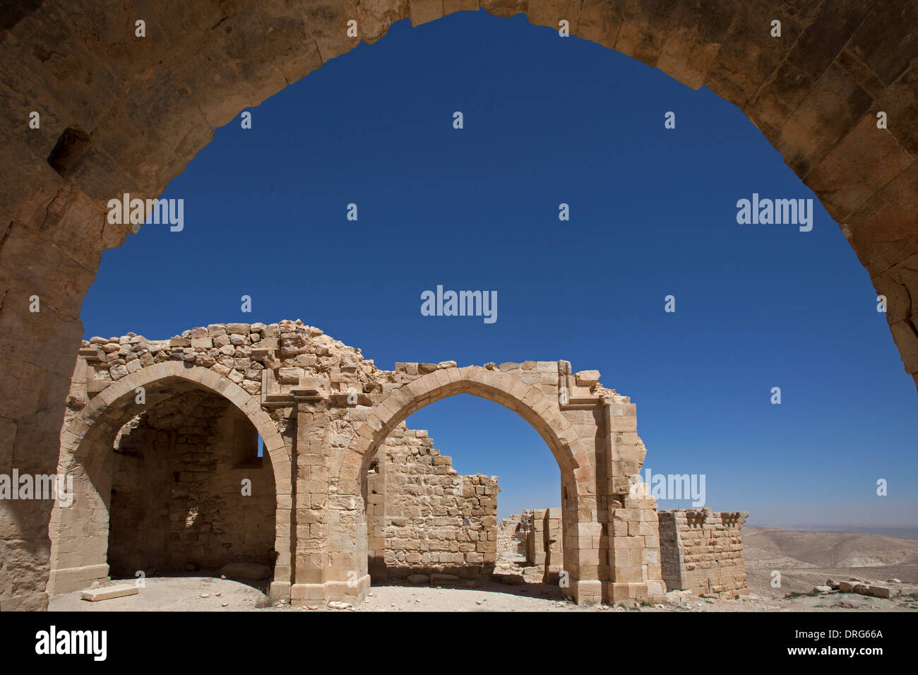 Ruins of Montreal castle or Qal'at ash-Shawbak called Shobak Shoubak or ...