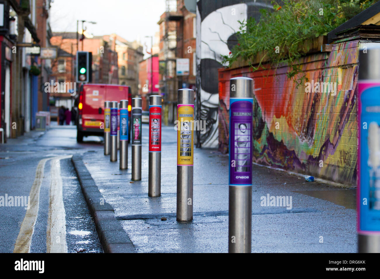 Row of telephone posts hi-res stock photography and images - Alamy
