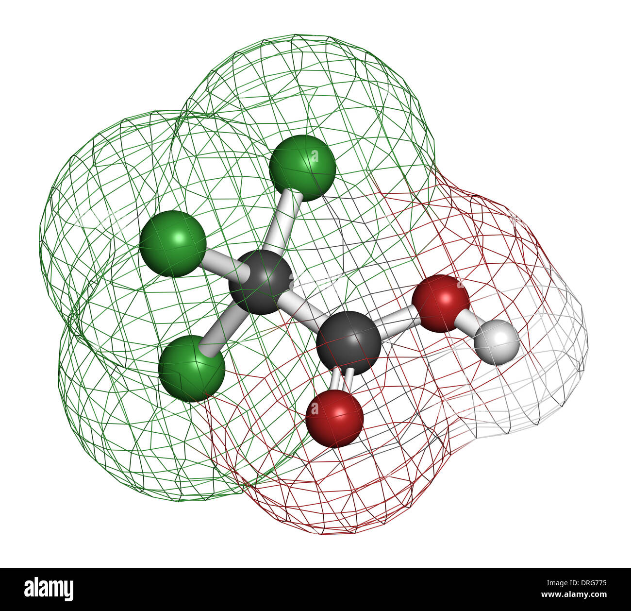 Trichloroacetic acid (TCA) molecule. Used in dermatological treatment ...