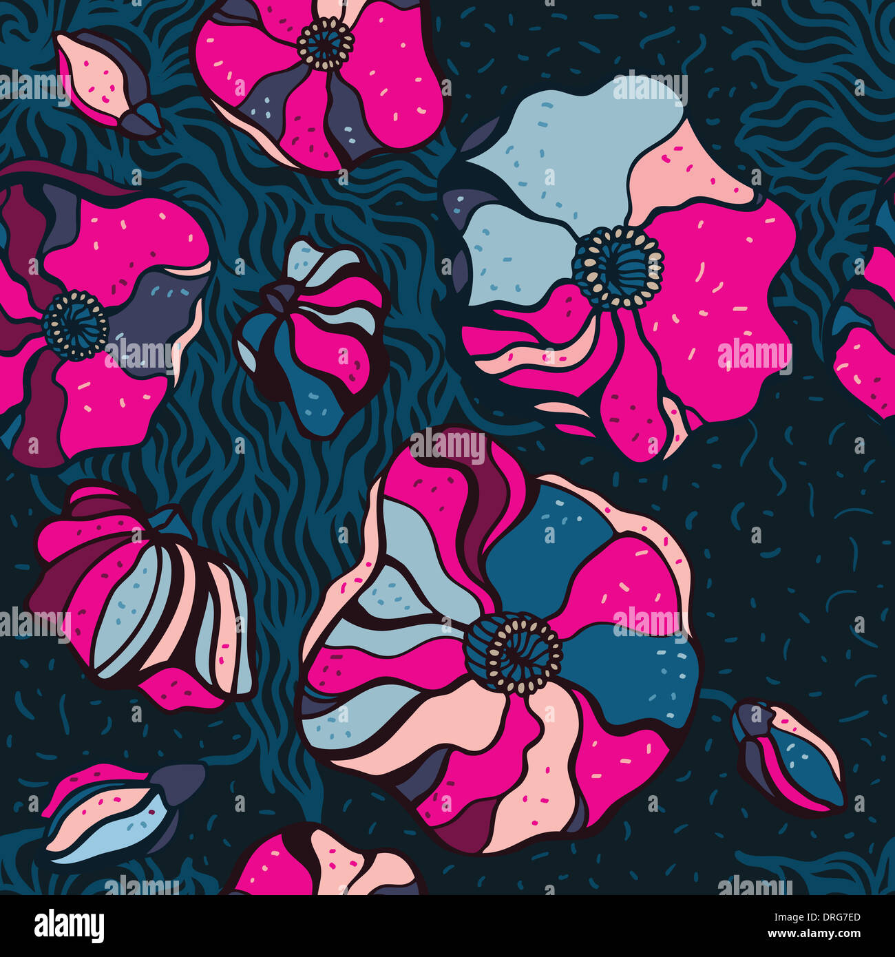 Abstract Flowers background. Seamless pattern Stock Photo - Alamy