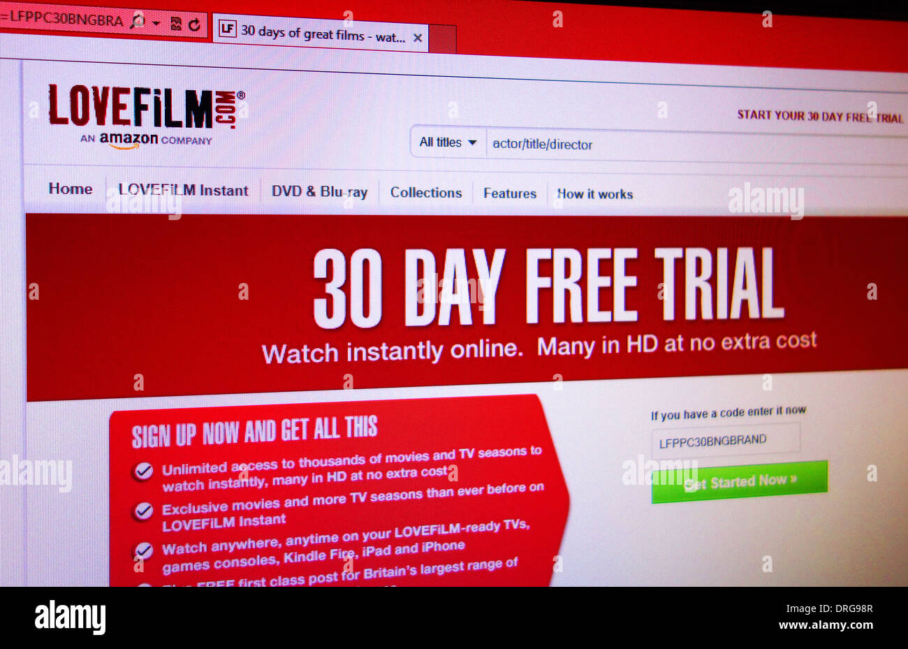 Lovefilm com hi-res stock photography and images - Alamy