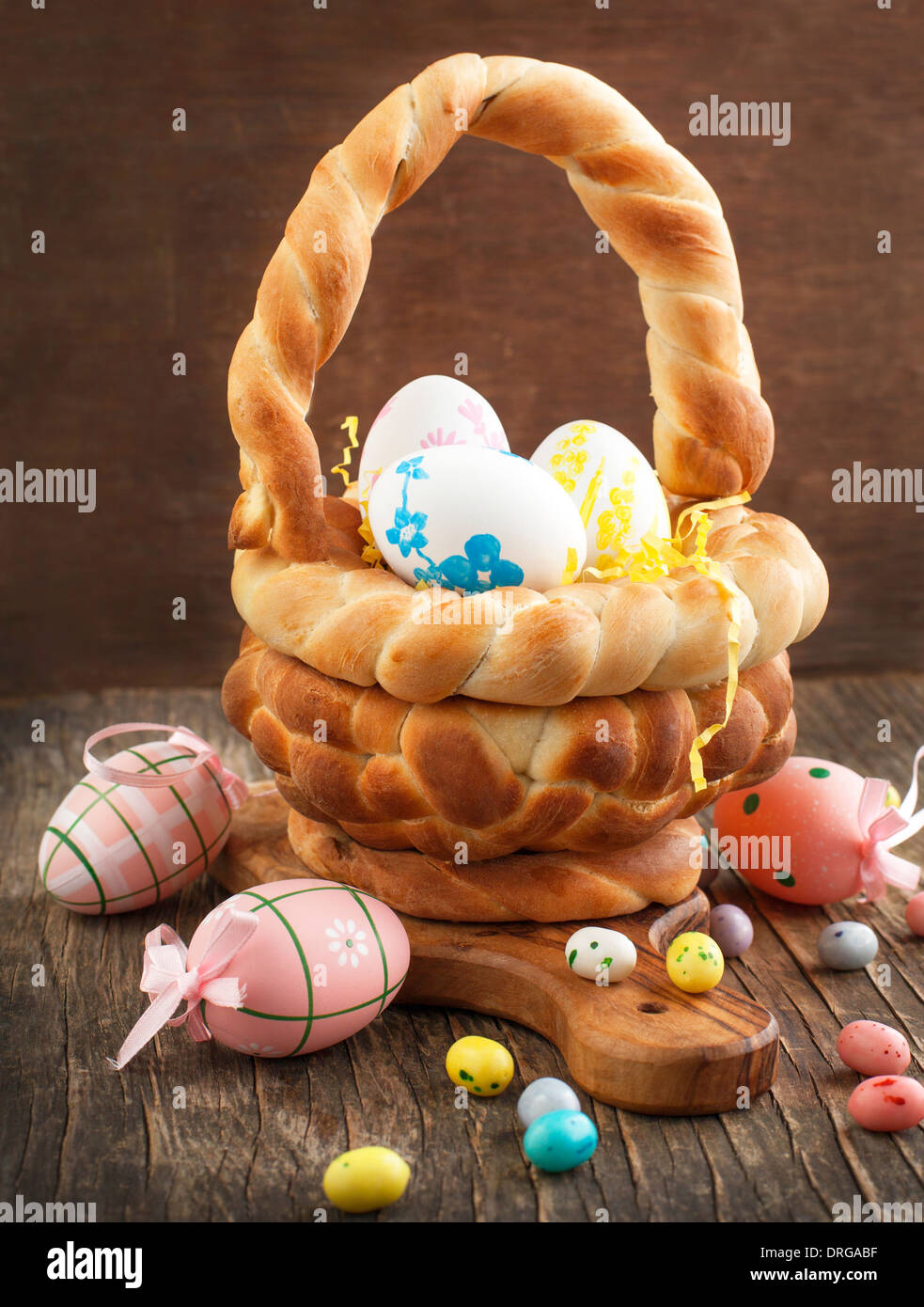 Easter braided basket Stock Photo - Alamy