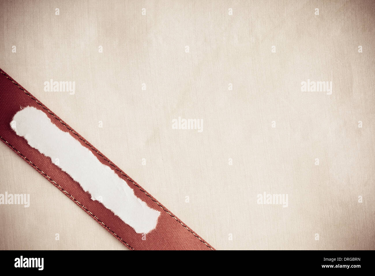 Piece scrap of white torn or ripped paper banner, blank copy space for ...