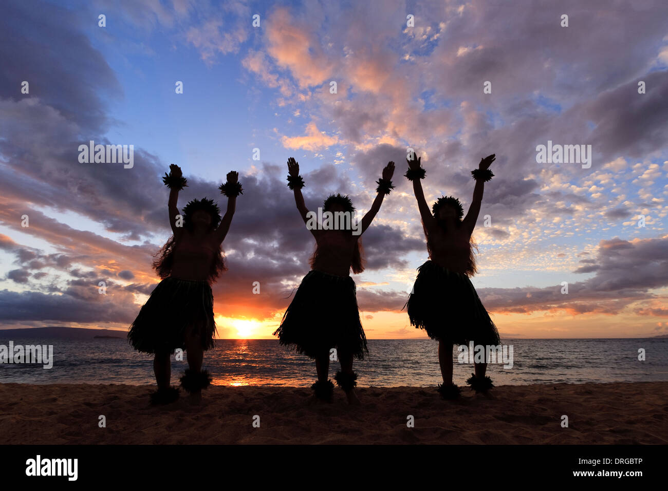 Hula Dancer Sunset High Resolution Stock Photography and Images - Alamy