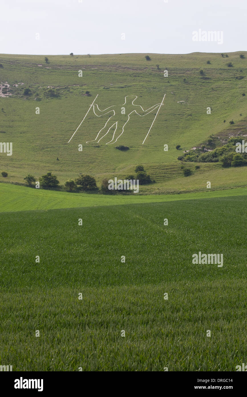 Long Man of Wilmington. Sussex Downs. Area of Outstanding Natural ...