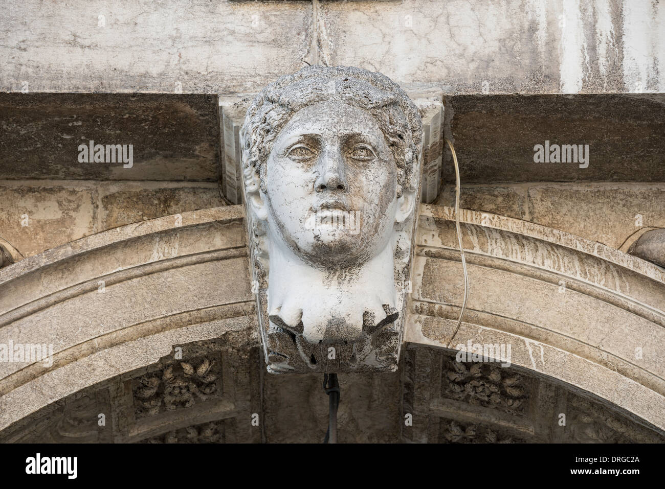 Architectural Detail above the Archway's of the Biblioteca Nazionale ...