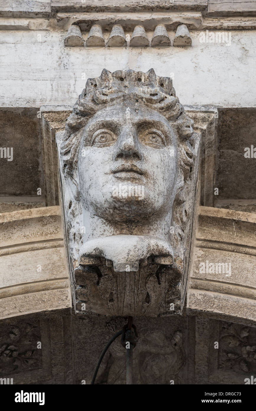 Architectural Detail above the Archway's of the Biblioteca Nazionale ...