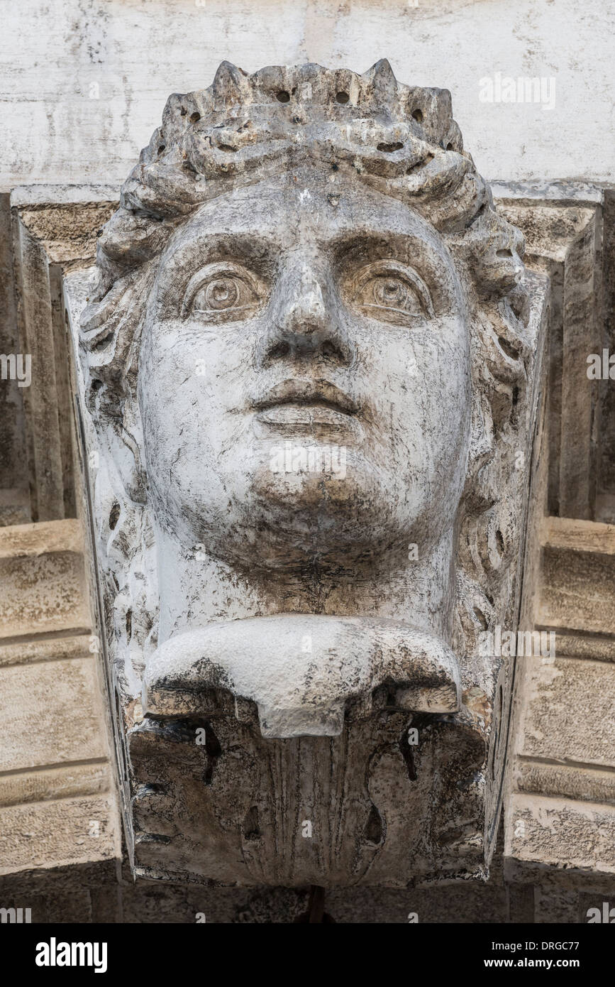 Architectural Detail above the Archway's of the Biblioteca Nazionale ...