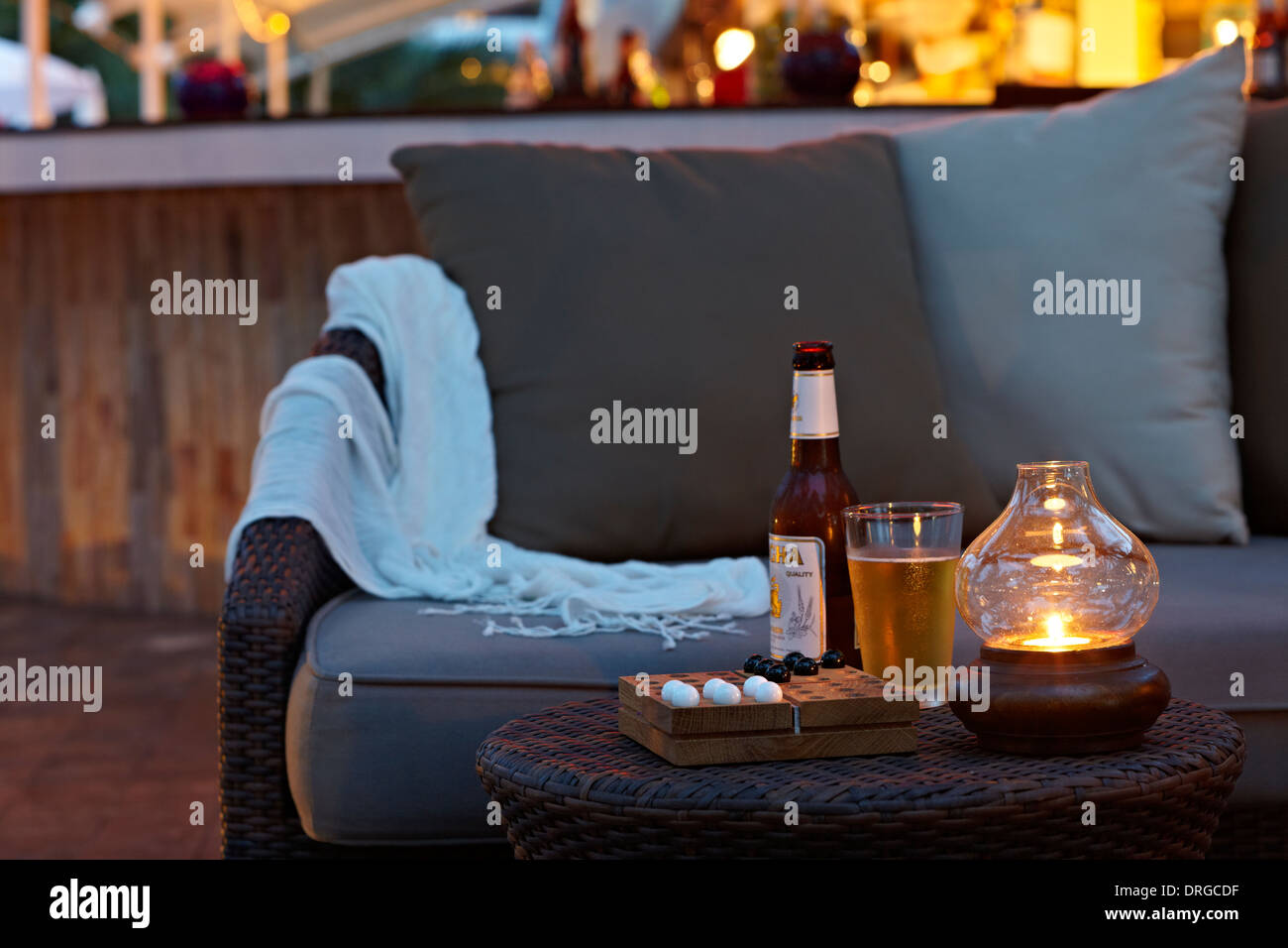 Beer on table in resturant bar Stock Photo - Alamy