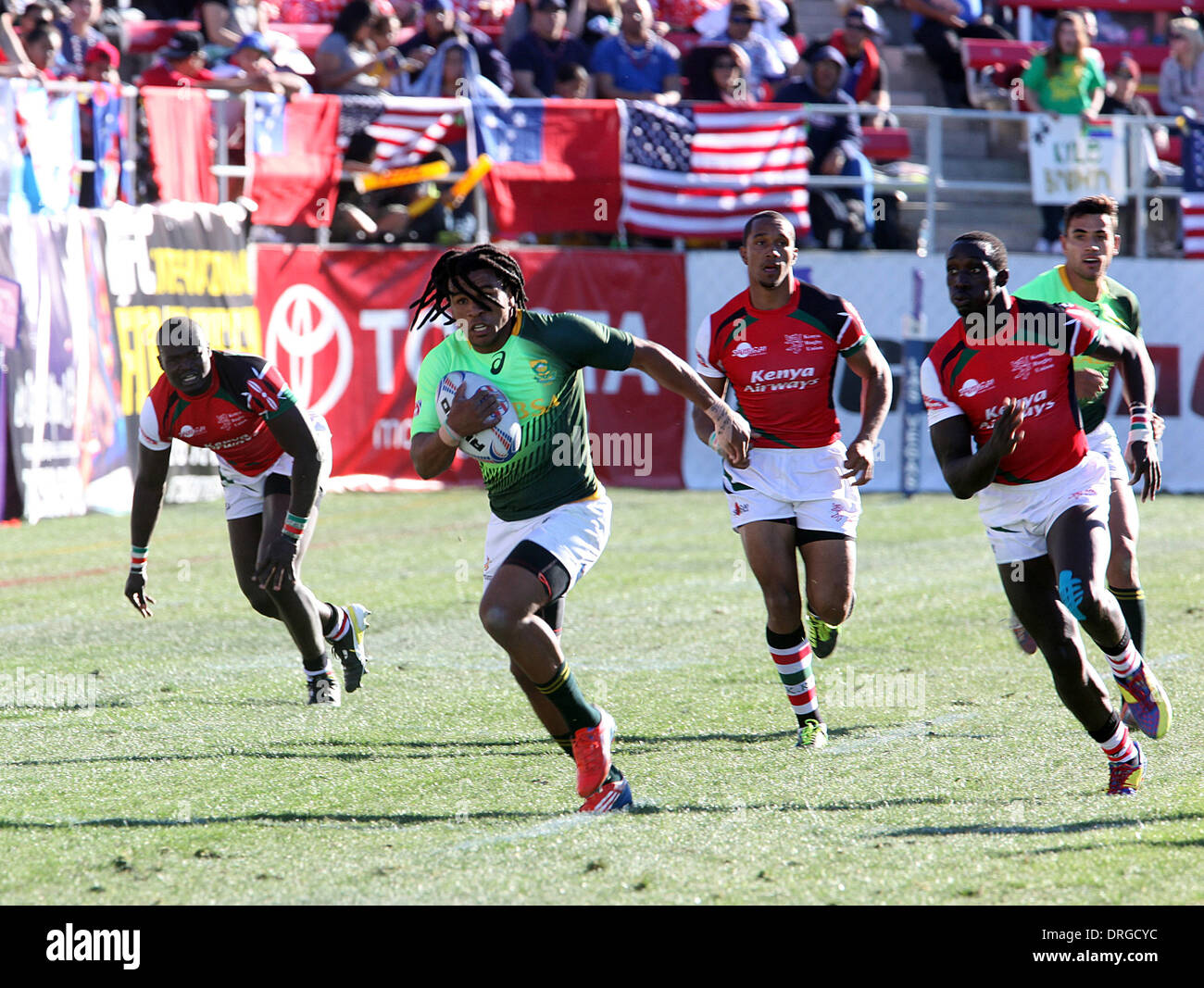 Las Vegas, Nevada, USA. 25th Jan, 2014. South Africa rugby team play ...