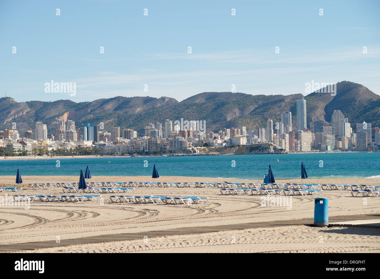 View of Benidorm resort and its sandy beach Stock Photo - Alamy