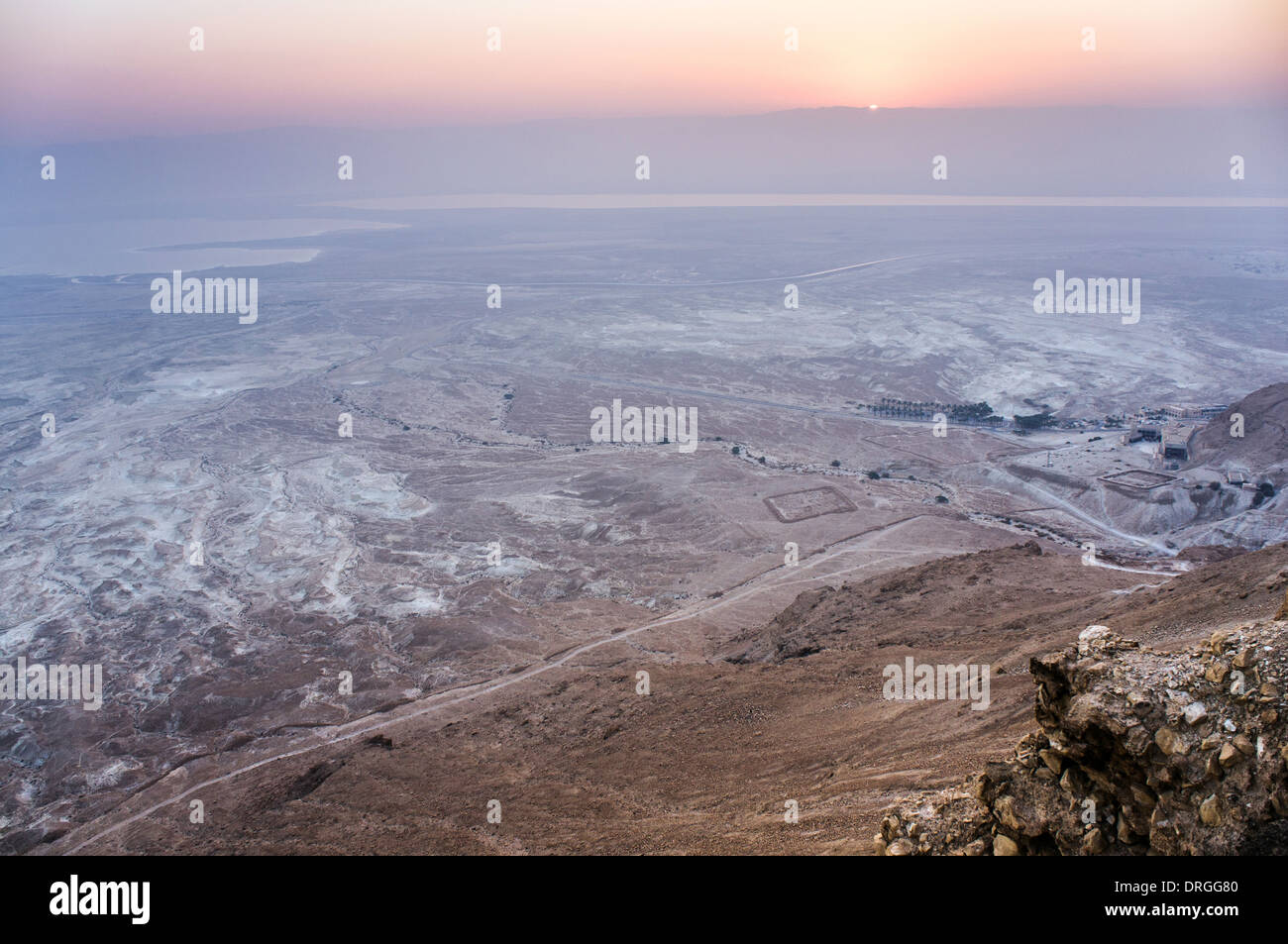 Masada fortress and Dead sea sunrise in Israel judean desert, Middle east Stock Photo - Alamy