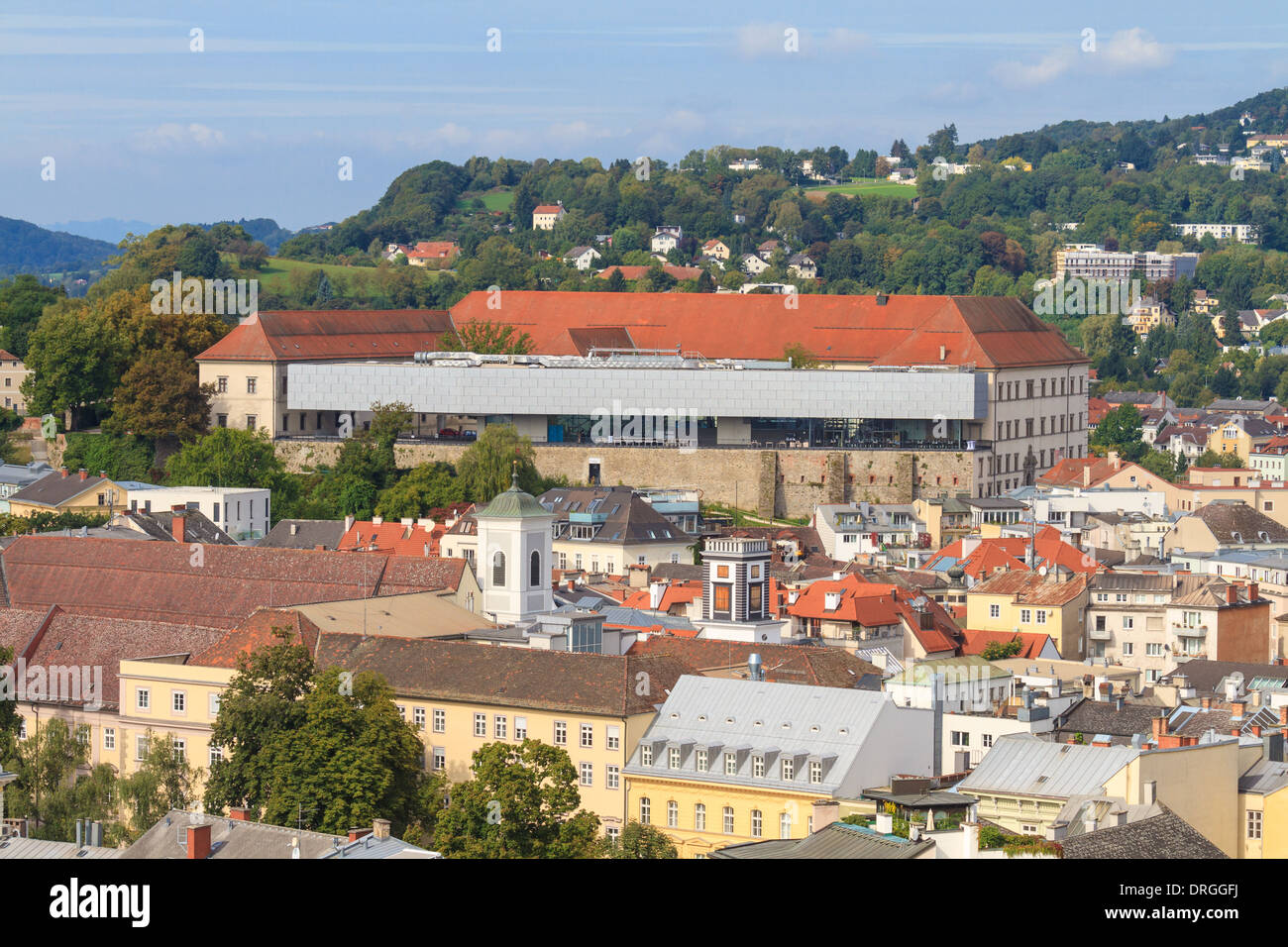 Linz Cityscape with Schlossmuseum and Old Town, Austria Stock Photo - Alamy