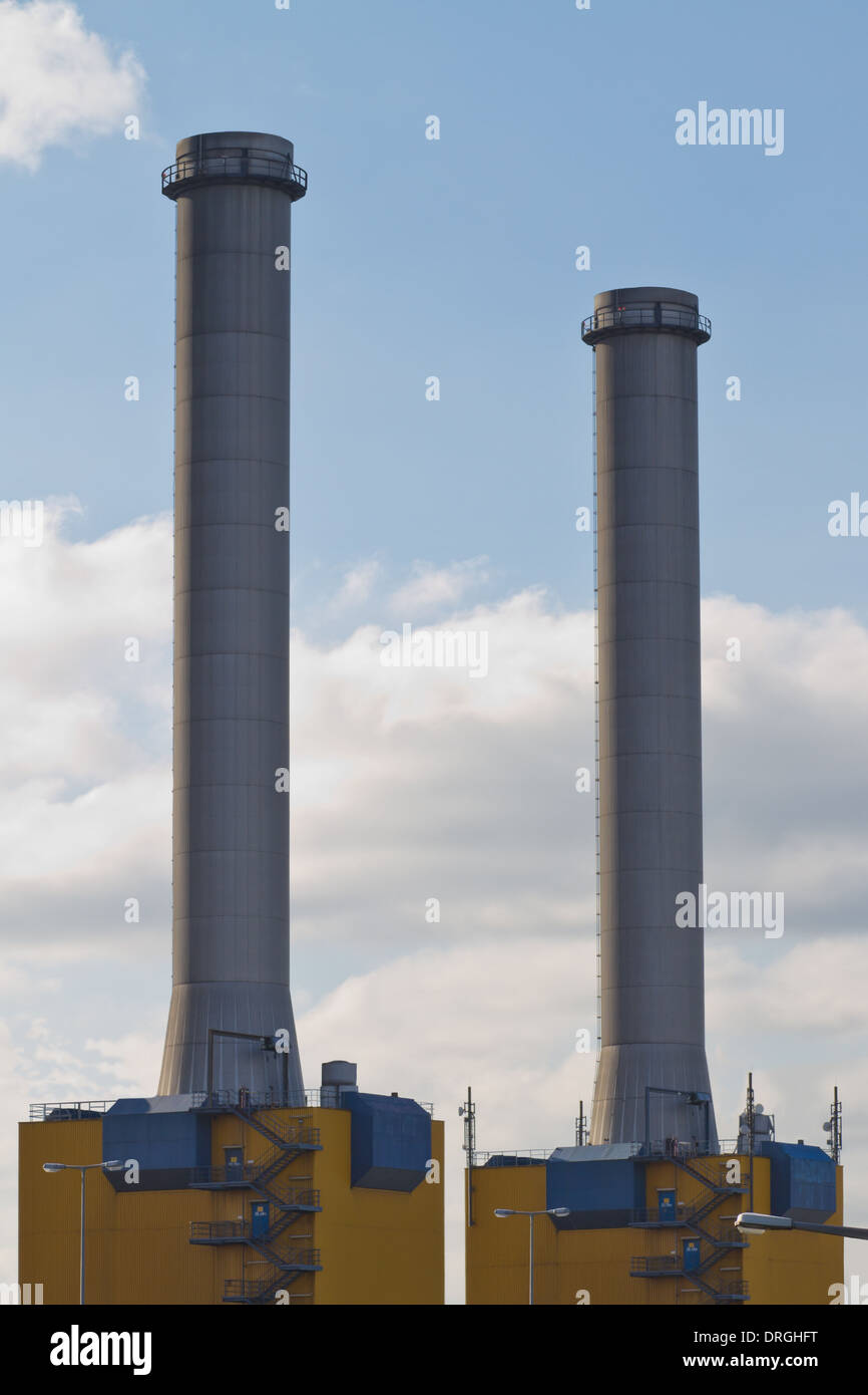 Powerplant plant pipes of a power plant Stock Photo - Alamy