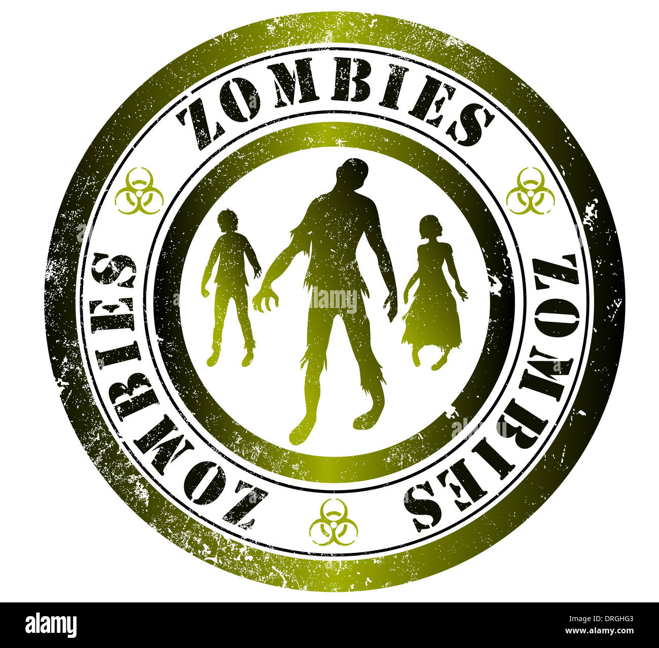 zombies grunge stamp, in english language Stock Photo - Alamy
