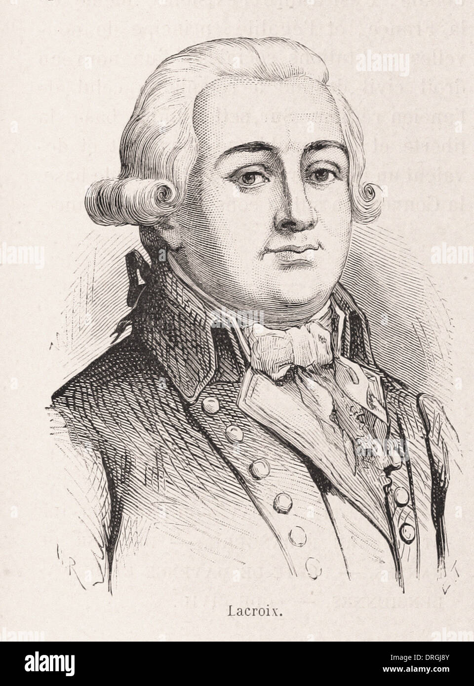 France portrait of lacroix french engraving xix th century hi-res stock ...