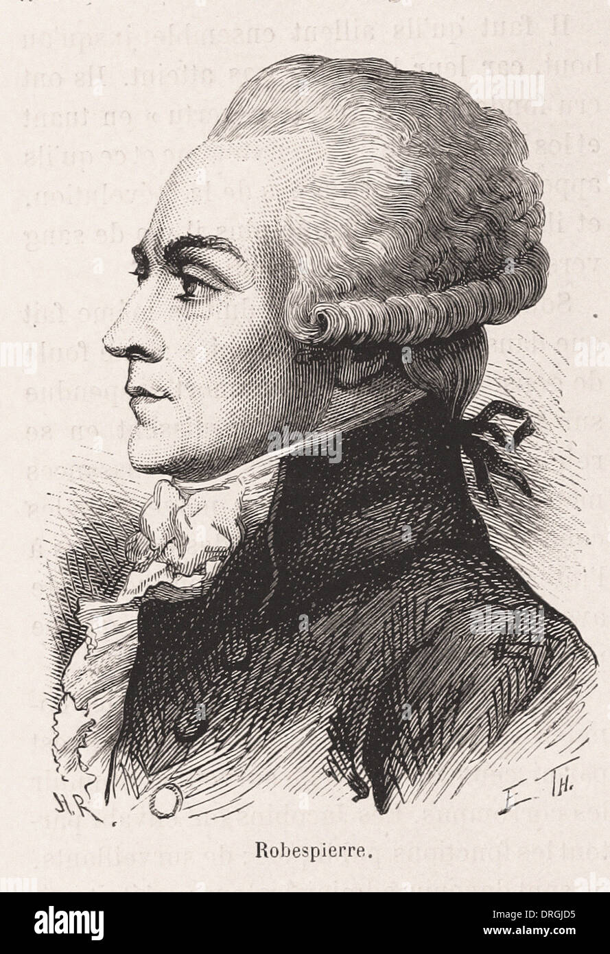 Portrait of Robespierre French Revolutionnary - French engraving XIX th ...