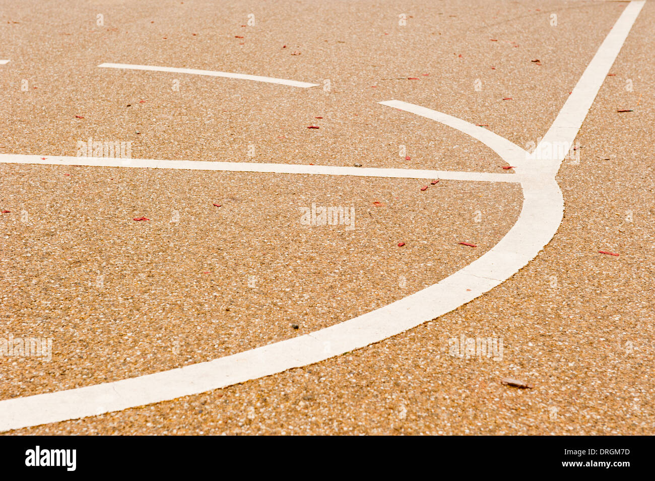 Basketball field lines in urban setting Stock Photo - Alamy