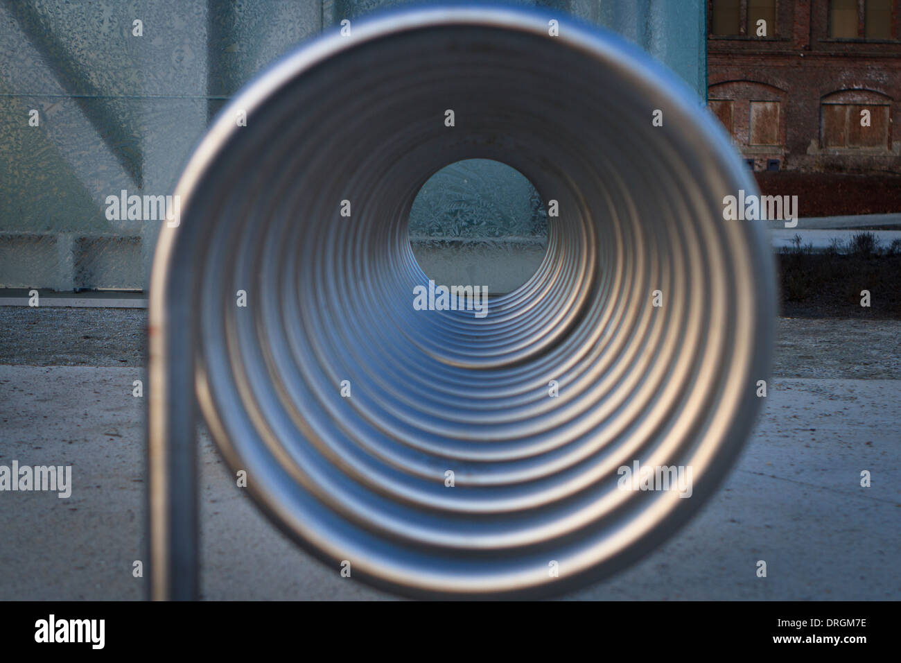 Empty bicycle rack hi-res stock photography and images - Alamy
