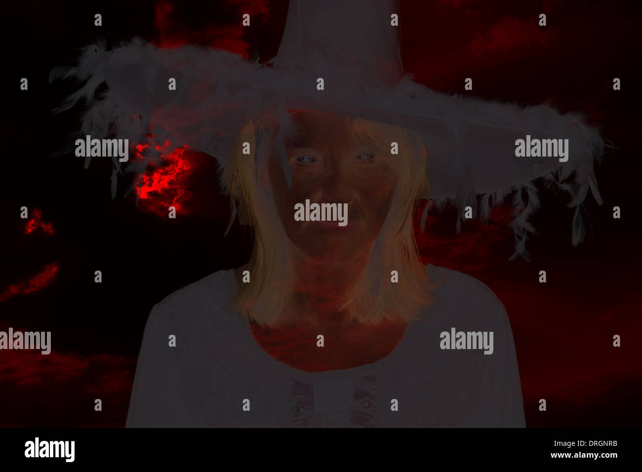 Ghost of evil witch Stock Photo - Alamy